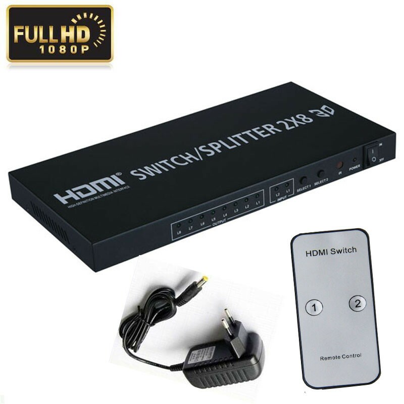 MATRIX HDMI 2X8 SWITCH FULL HD 3D