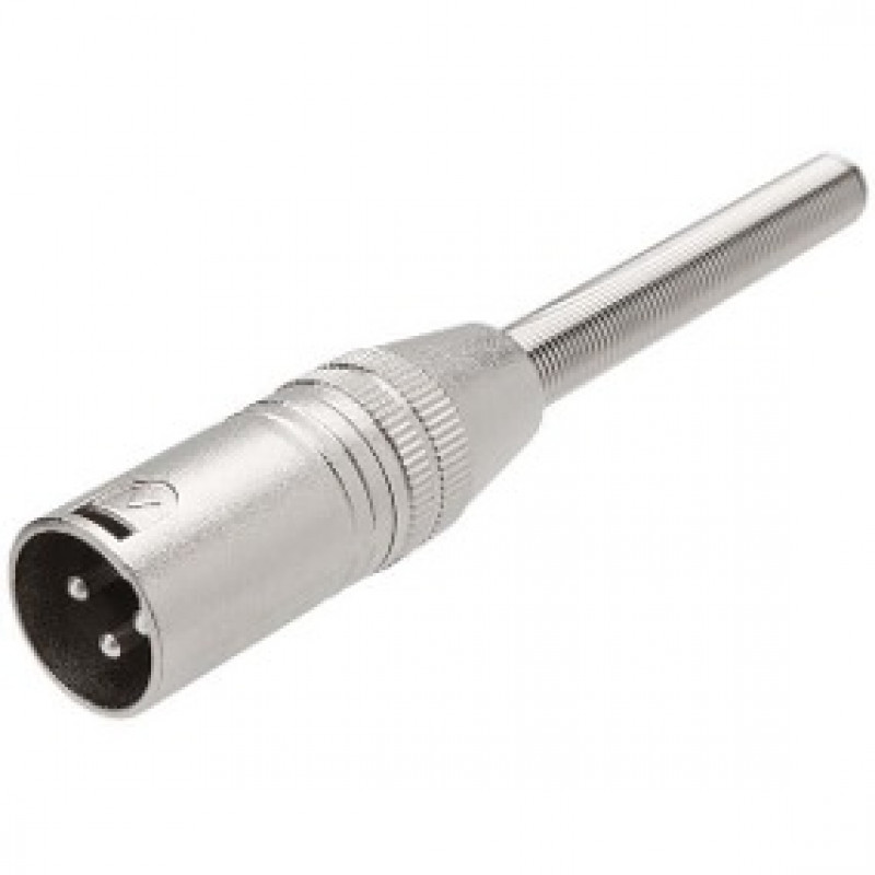 PLUG CANON XLR 3 PINOS MACHO COM MOLA
