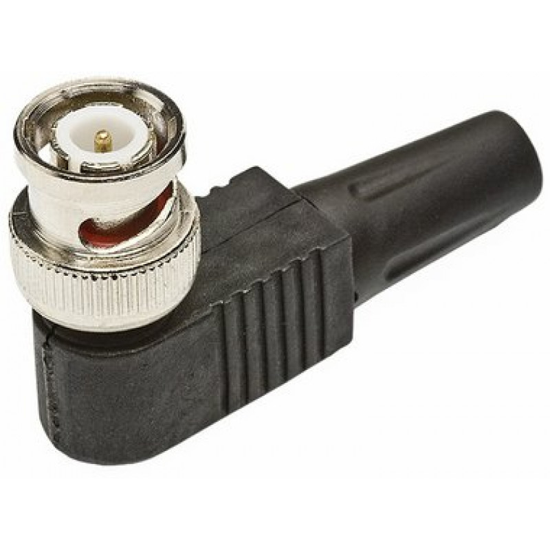 CONECTOR BNC 90° COM PARAFUSO CAPA PLÁSTICA