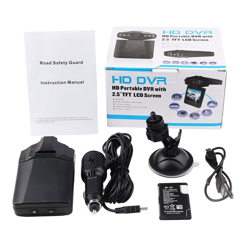 CÂMERA VEICULAR HD DVR PORTÁTIL 2,5 TFT LCD