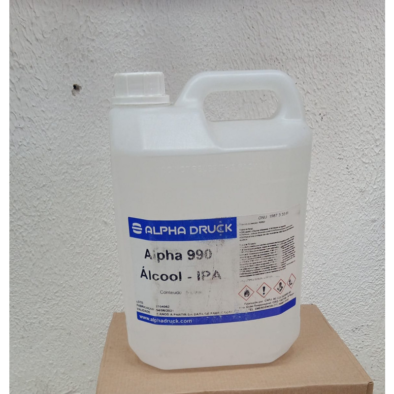 ALCOOL ISOPROPILICO 990 5 LITROS ALPHA ALCOOL ISOPROPILICO 990 5 LITROS ALPHA